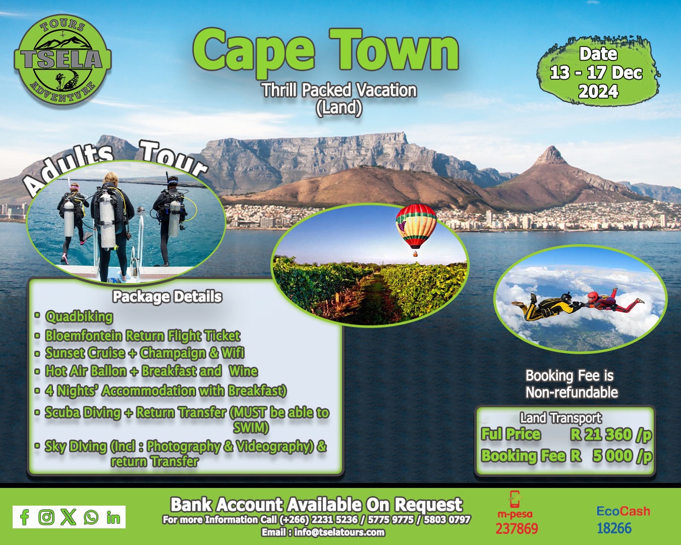 Tsela Tours – Full-Service Tour Agency